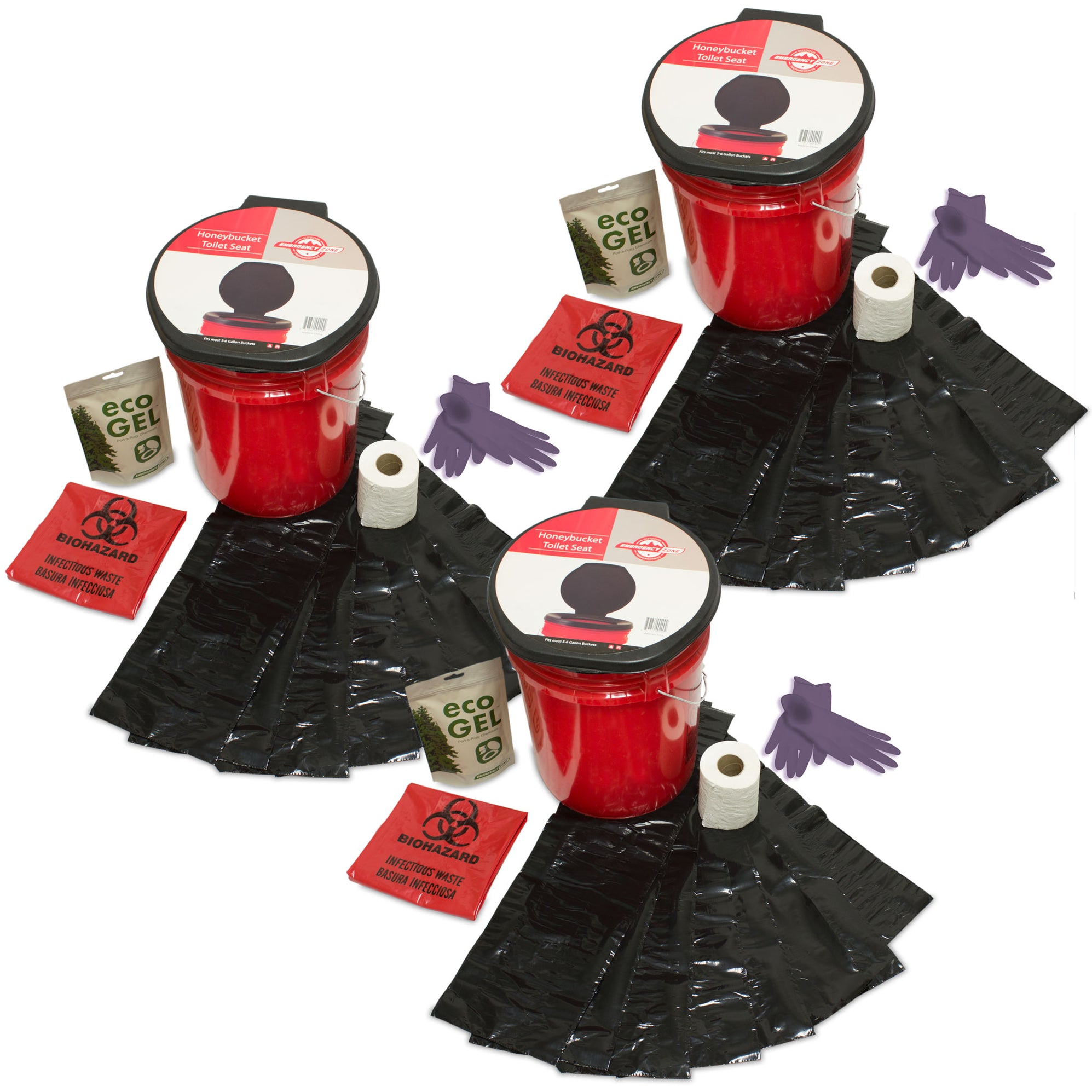 Complete Toilet Set - Honeybucket Toilet Seat — Emergency Zone
