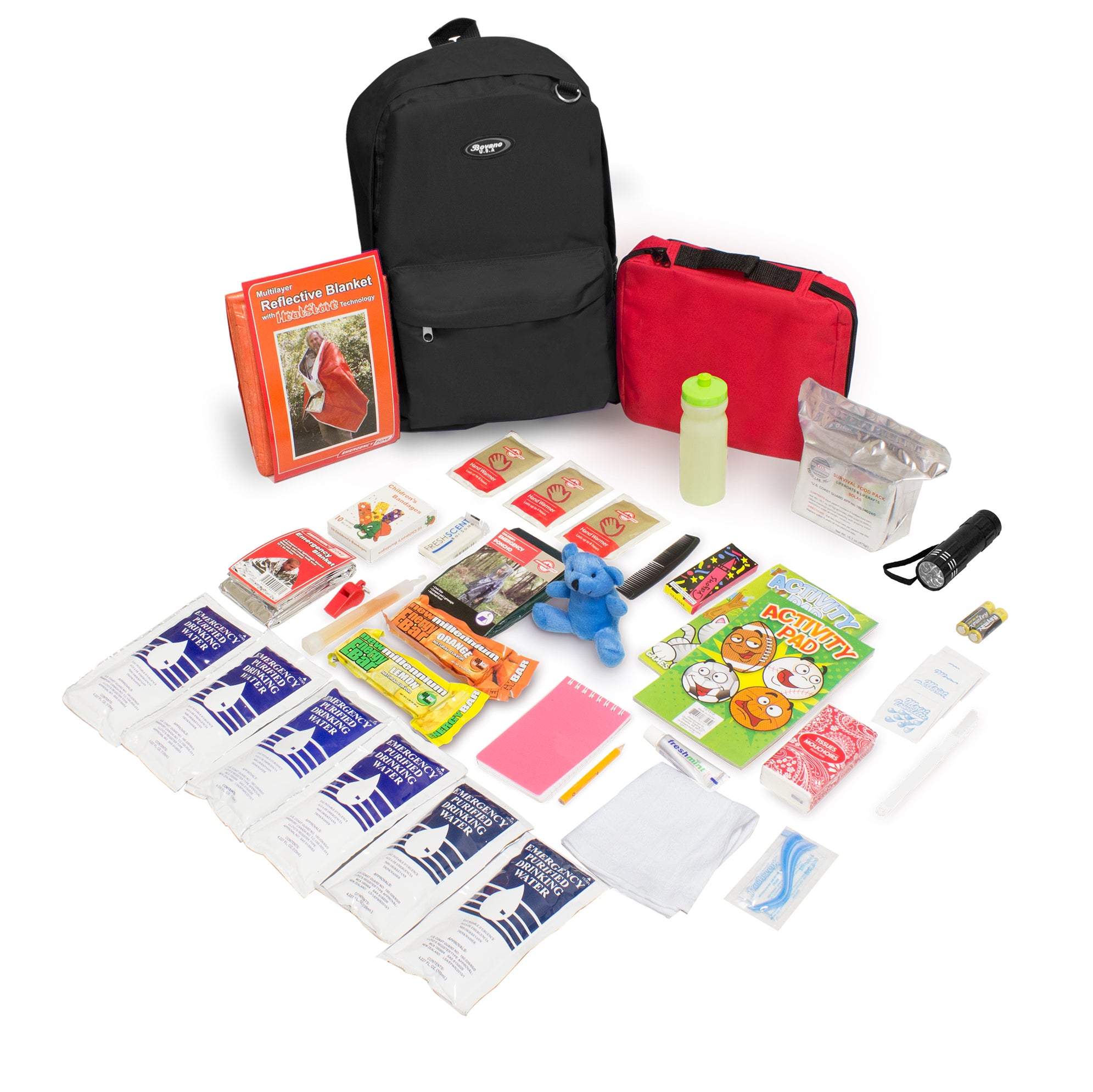 Keep-Me-Safe Children's 72 Hour Survival Kit: Color Options Available ...